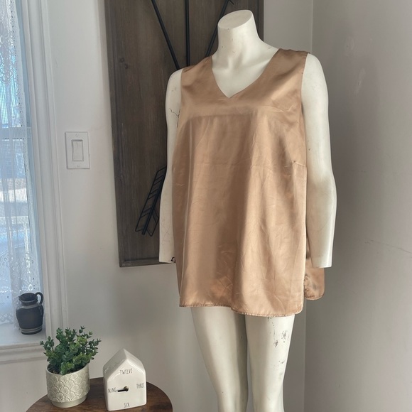 Penningtons | Tops | Y2k Penningtons Golden Satin Sleeveless Blouse ...